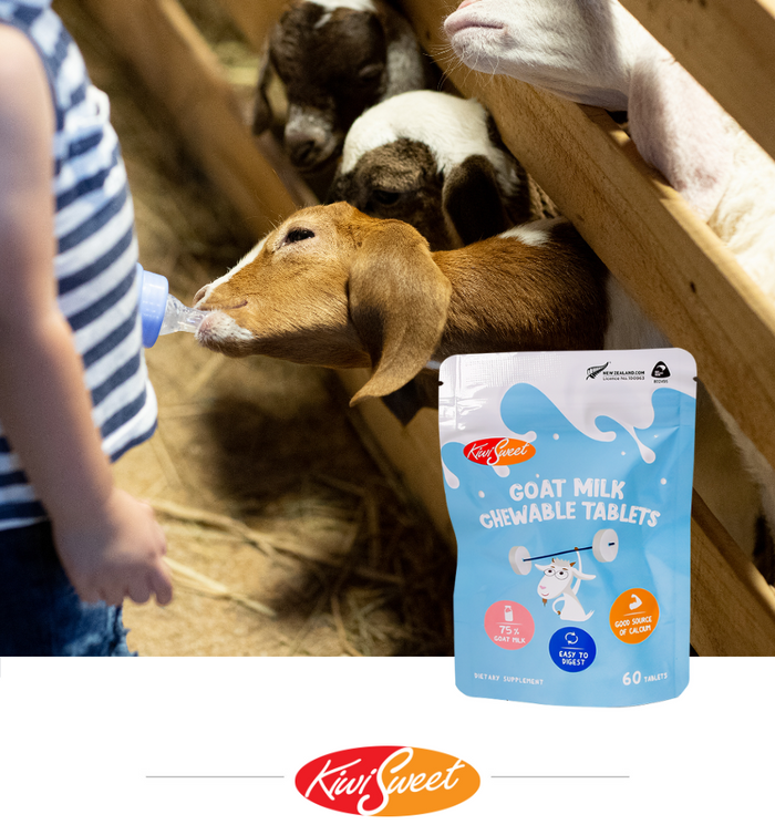KiwiSweet Goat Milk Chewable Tablets – 60 Tabs | NZ Made